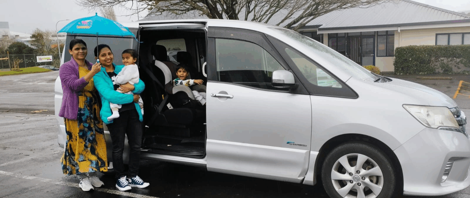Kids strap into new car seats at two popular playgroups for migrants ...